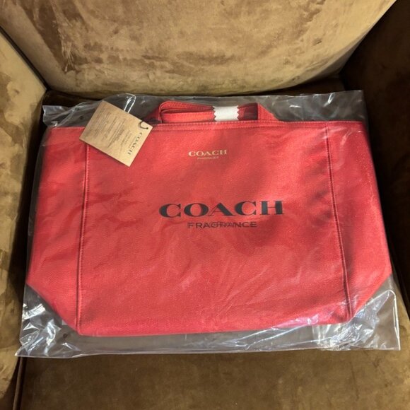 Coach | Bags | Coach Limited Edition Fragrance Exclusive Red Tote Bag ...